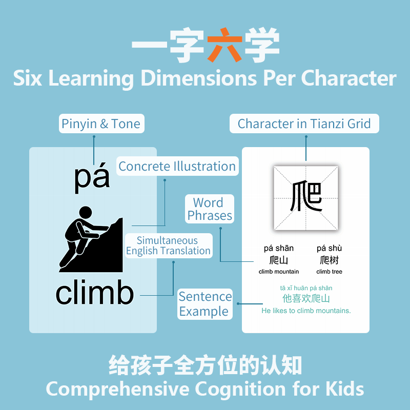 LCA Basic Chinese Characters Learning Set (99 Character Cards + Reading ...